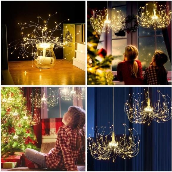 Holiday | Starburst Light Battery Operated Chandelier 18 Led 8 Mode ...
